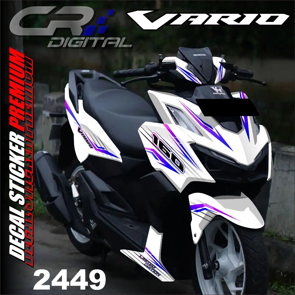 Jual Decal Vario 160 Motif NEON Sticker Variasi Bonus Sticker Random ...