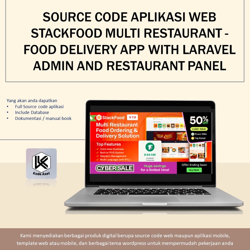 Jual SOURCE CODE APLIKASI WEB STACKFOOD MULTI RESTAURANT - FOOD DELIVERY APP WITH LARAVEL ADMIN ...