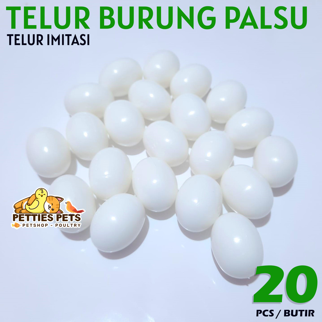 Jual PTS Telur Merpati Palsu 20 pcs Telor Palsu Bahan Solid Padat ...