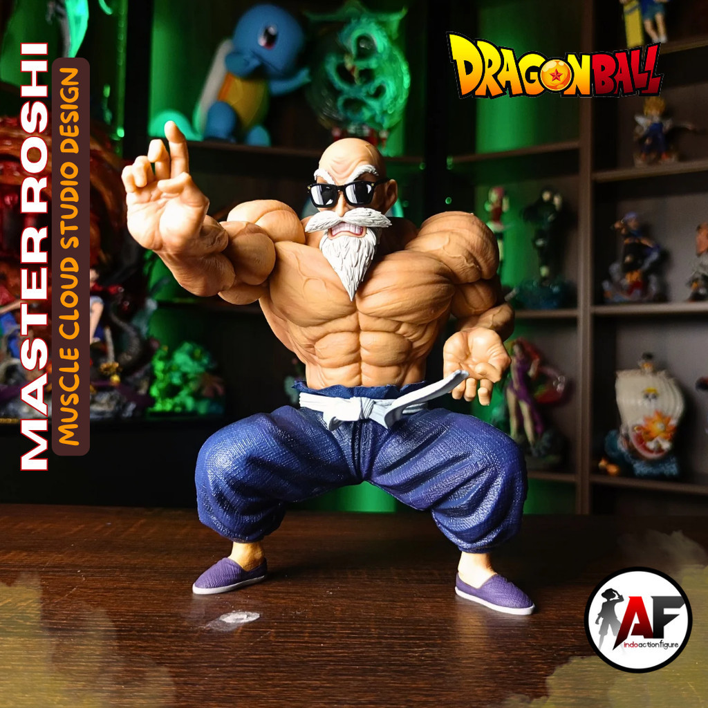 Jual Action Figure Dragon Ball Master Roshi Muscle Cloud Studio Design ...