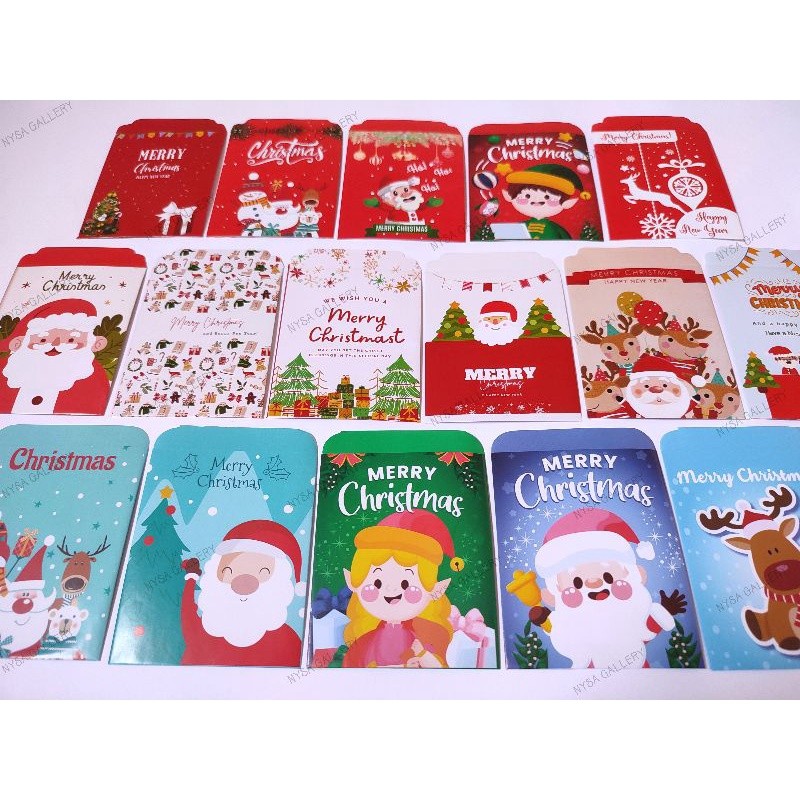 Jual Amplop Natal isi 10 Lembar / Angpao Natal / Amplop Tahun Baru ...