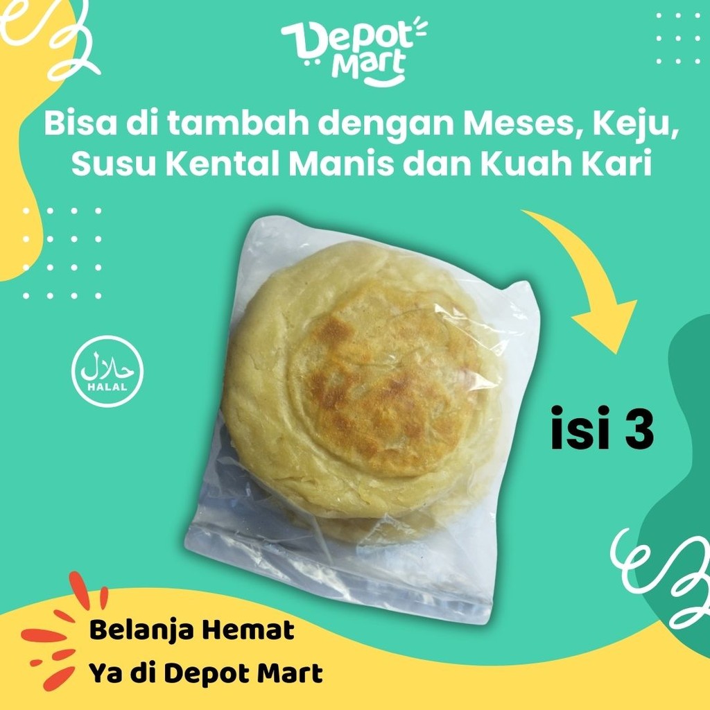 Jual Roti Canai Maryam Frozen Roti Cane Isi 3 Peaces | Shopee Indonesia