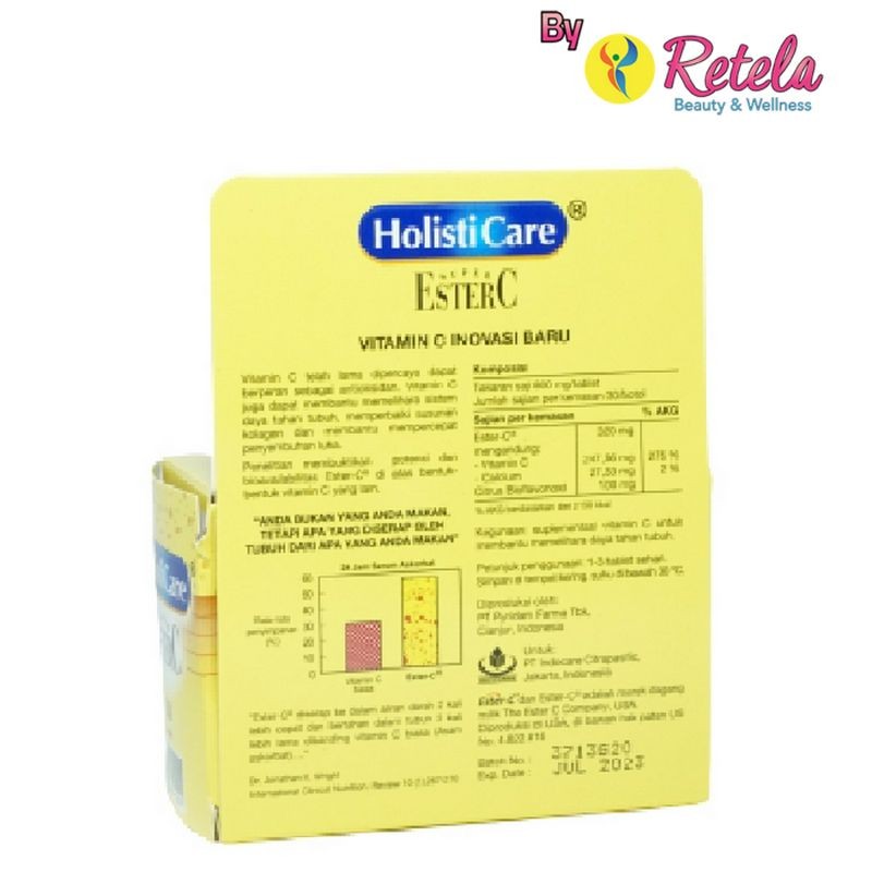 Jual HOLISTICARE SUPER ESTER C 1 BOTOL 30 TABLET | Shopee Indonesia