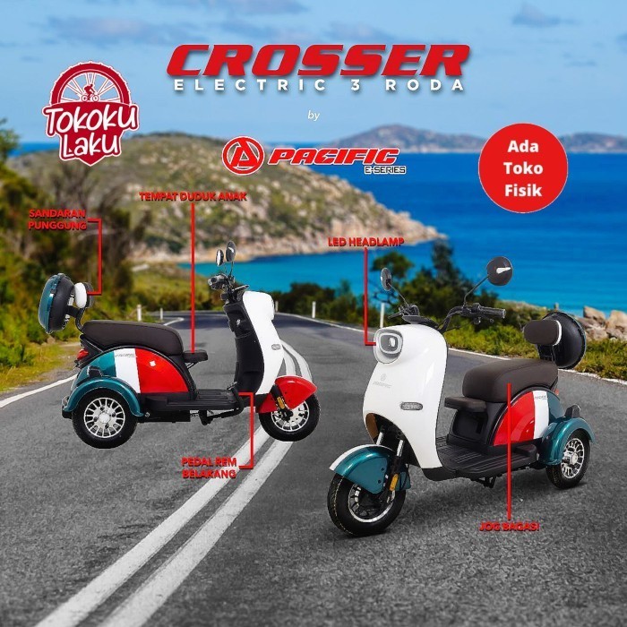 Jual SEPEDA MOTOR LISTRIK PACIFIC BIKE CROSSER ELECTRIC BIKE EBIKE RODA 3 - Crosser VX | Shopee ...
