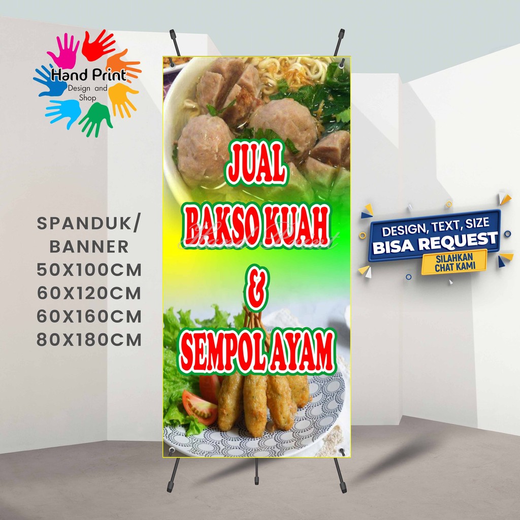 Jual Cetak Spanduk Banner Jual Bakso Kuah Dan Sempol Ayam MMT Spanduk ...
