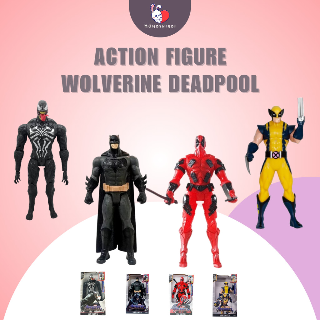 Jual Action Figure Wolverine Deadpool Batman Venom Marvel Titan Hero ...