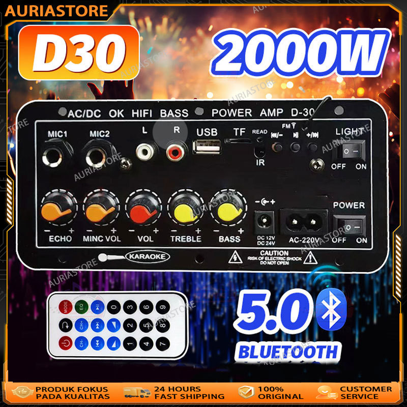 Jual 1000W Amplifier Board Audio 12V/24V/220V Bluetooth USB Radio TF ...
