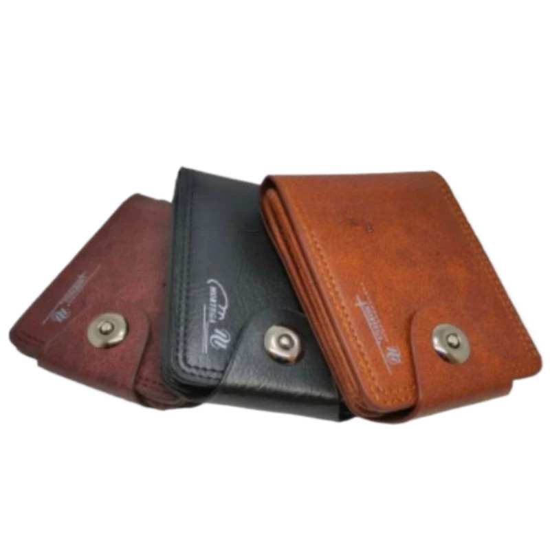Jual Dompet Pria Kulit Sintetis Model Kancing Bagus COD keren dan ...