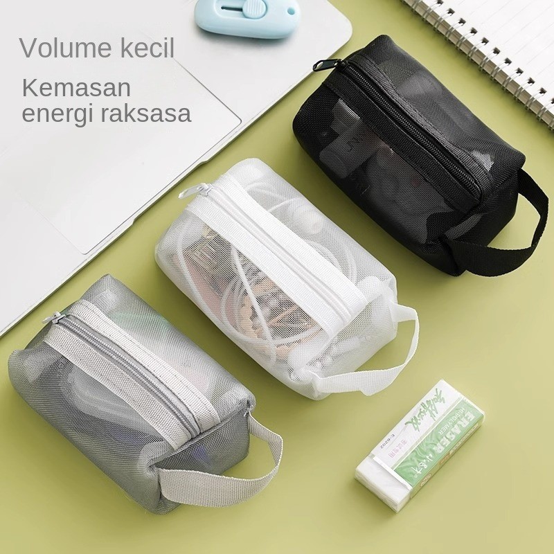 Jual Tas Penyimpanan Tas Kosmetik Jaring Nilon Sederhana Tas Kunci ...