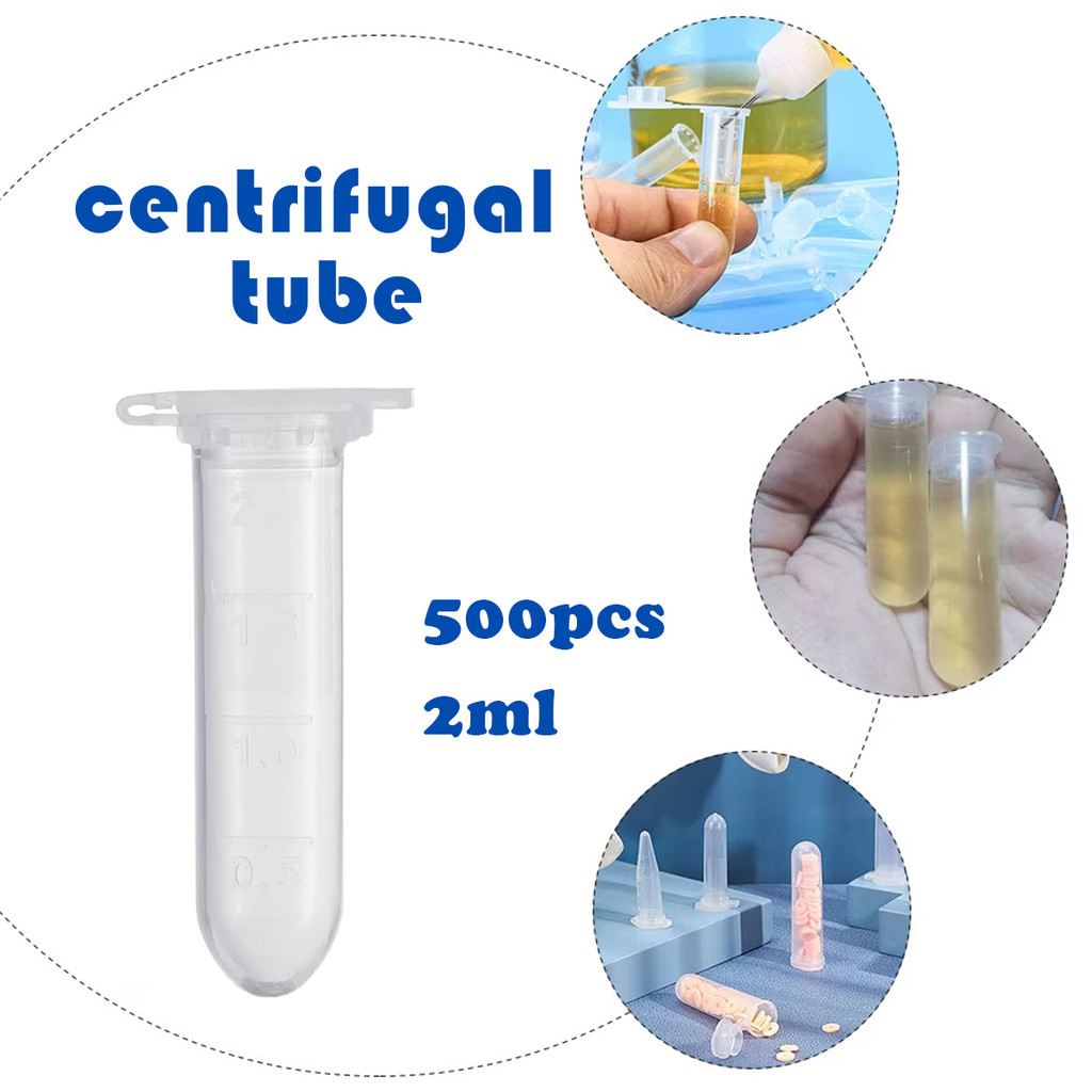 Jual 500pcs Pcr Tube Sentrifuge 2ml Cup sample Tube Plastik Sample Tube ...