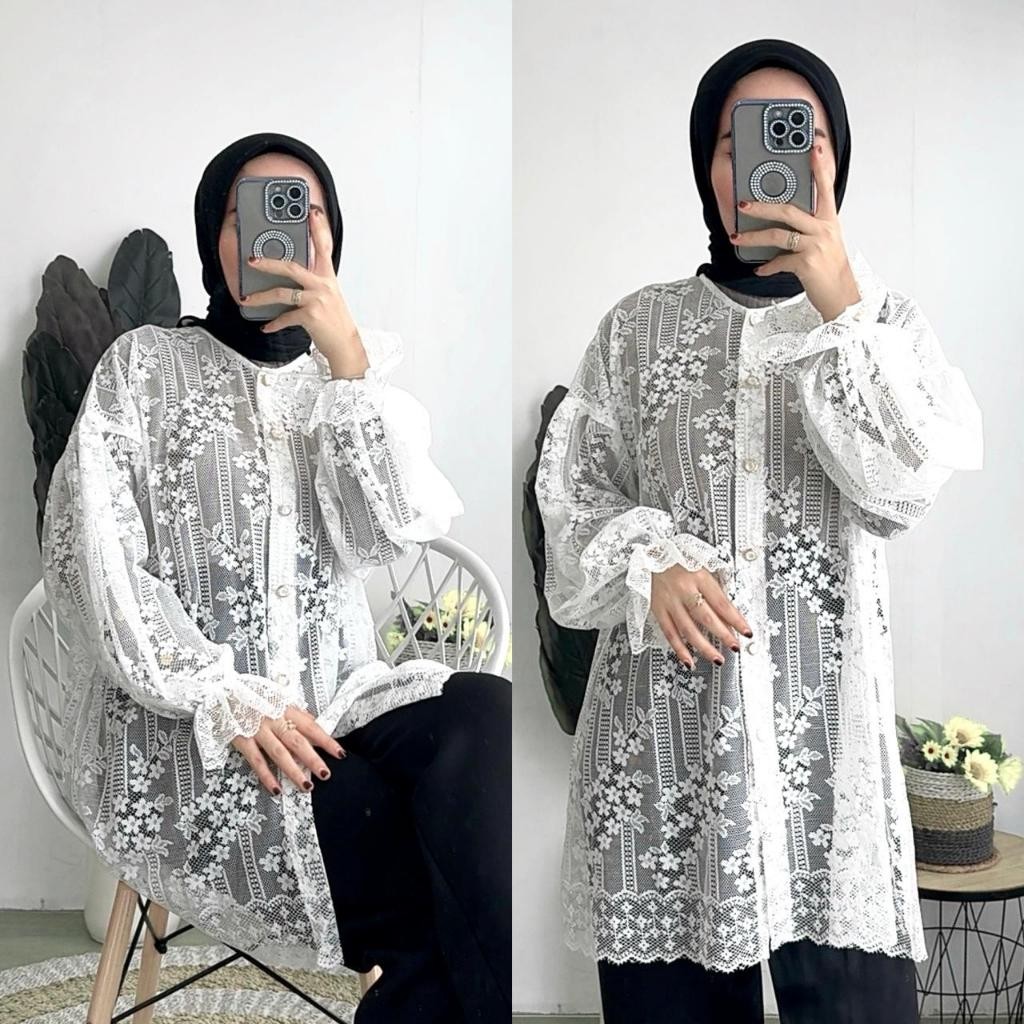 Jual Kalla Broklat Brukat Atasan Wanita Renda Wisuda Kondangan Fiona ...