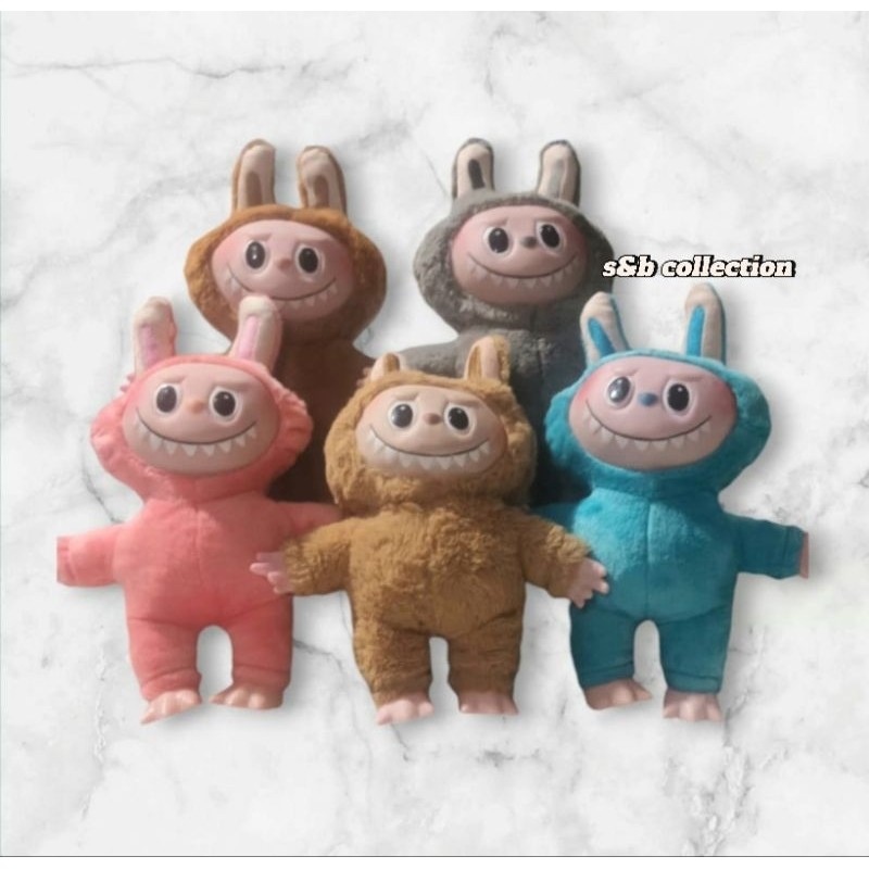Jual Boneka labubu muka karet / labubu macaroon ukuran 35CM | Shopee ...