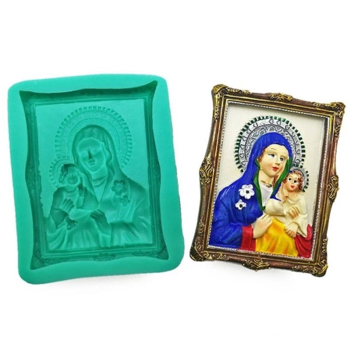 Jual Cetakan Silikon Fondant Yesus Santa Maria Painting - Santa Maria ...