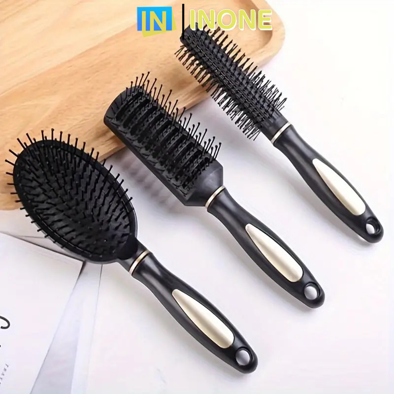 Jual INONE - Sisir Rambut Anti Kusut Sisir Oval Bulat Kotak SET isi ...