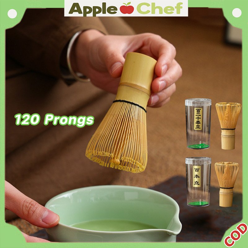 Jual AppleChef 120 Prongs Whisk Bamboo Brush Alat Matcha Making ...
