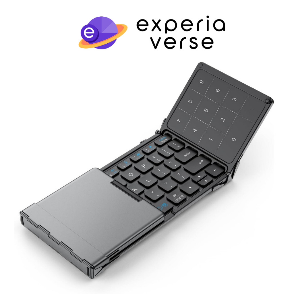 Jual IClever bk18 Folding Bluetooth Keyboard Lipat with Trackpad ...