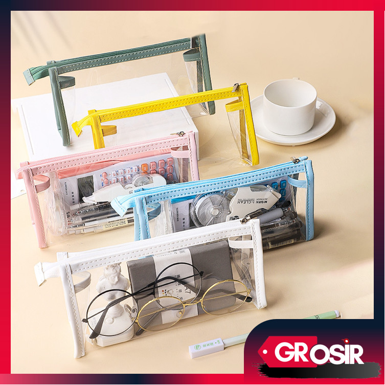 Jual Grosir - S5993 Kotak Pensil Bening / Kotak Pensil Kapasitas Besar ...