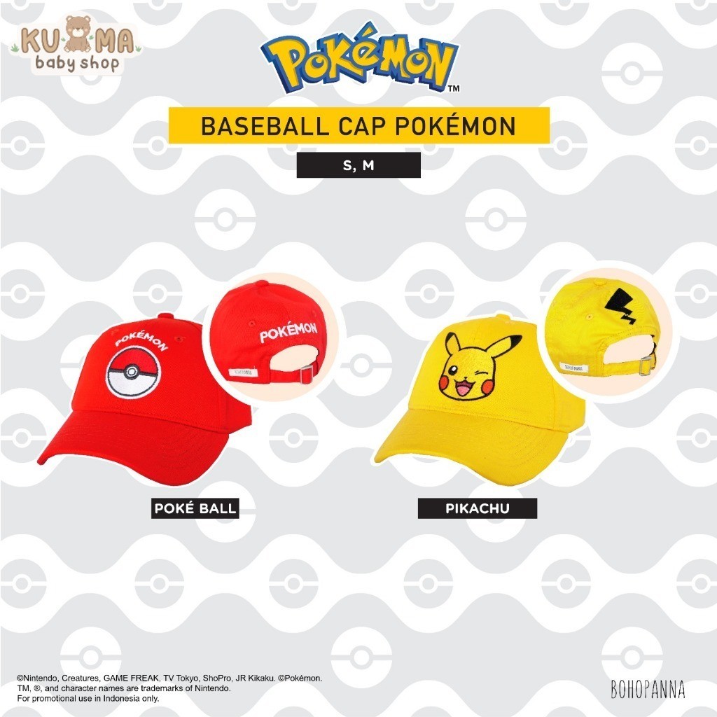 Jual BOHOPANNA | POKÉMON - BASEBALL CAP - Topi Anak POKEMON | Shopee ...
