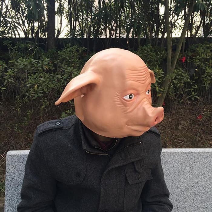 Jual Topeng babi patkai cu pat kai piggy pig full latex halloween ...