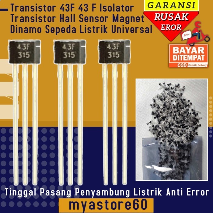 Jual Transistor 43F 43 F Isolator Transistor Hall Sensor Magnet Dinamo ...