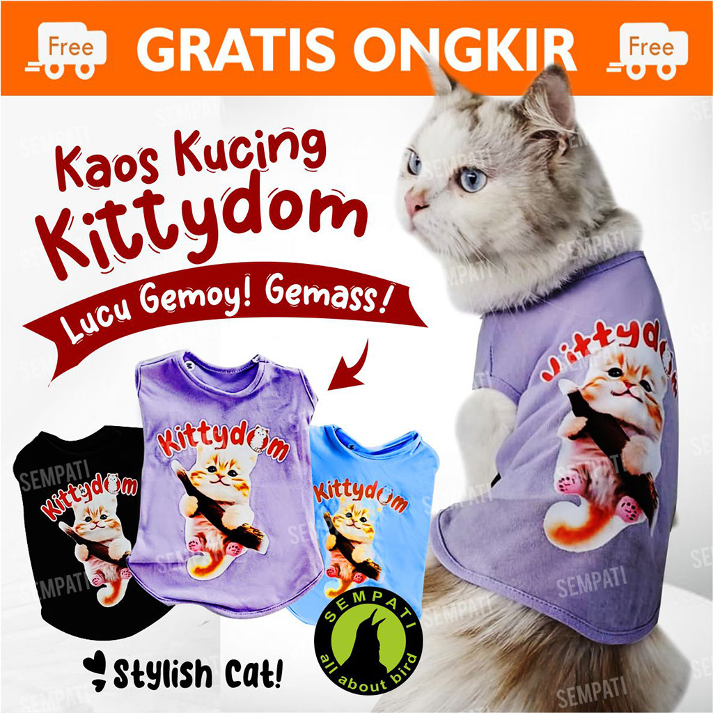 Jual SEMPATI Baju Kucing Model Kittydom Baju Hewan Peliharaan Kucing ...
