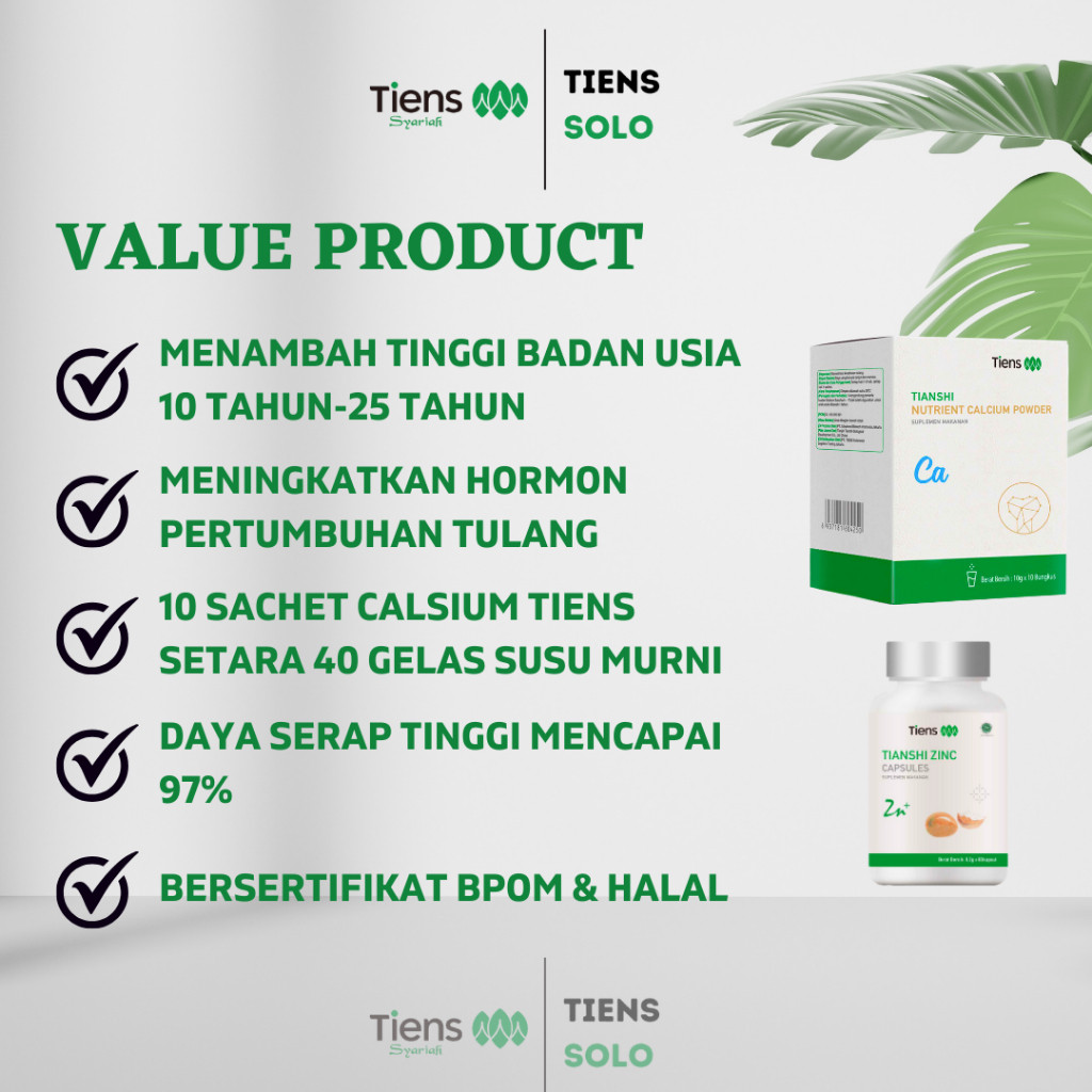 Jual Tiens Peninggi Badan Remaja Tianshi Nutrient Calisum Powder ...