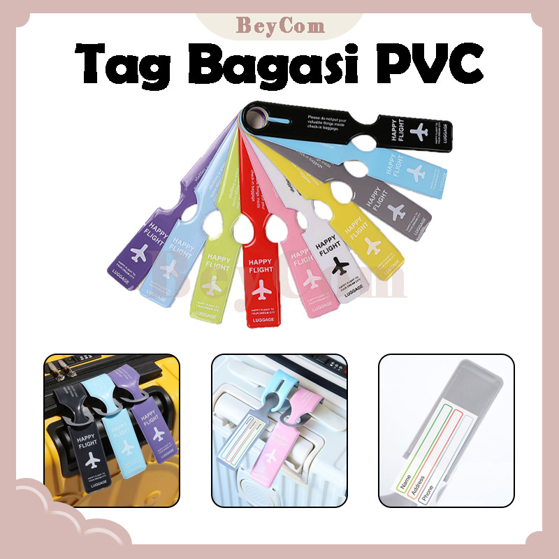 Jual Tag Bagasi PVC/Luggage Tag/Label Panjang Plastik Koper Anti Hilang ...