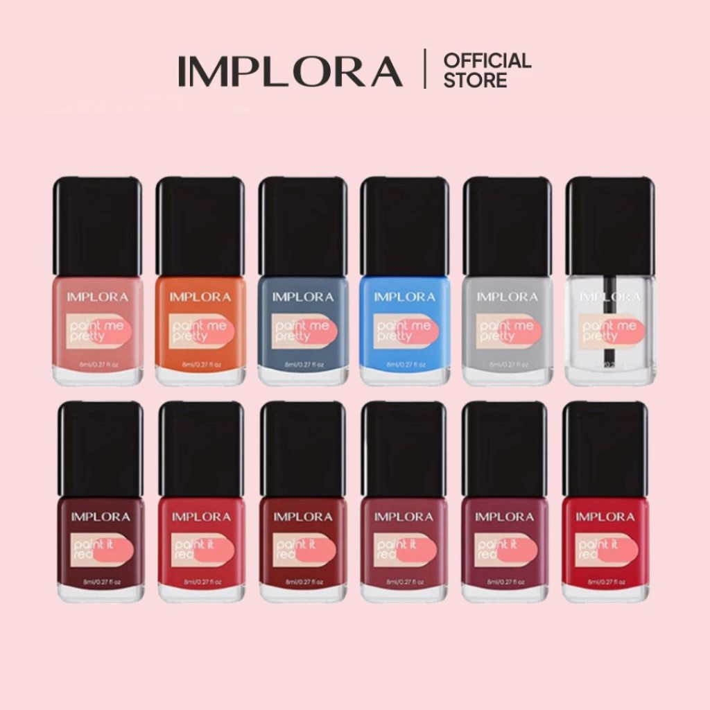 Jual Implora Paint Nail Polish | Paint Me Pretty | Paint It Red | Paint ...