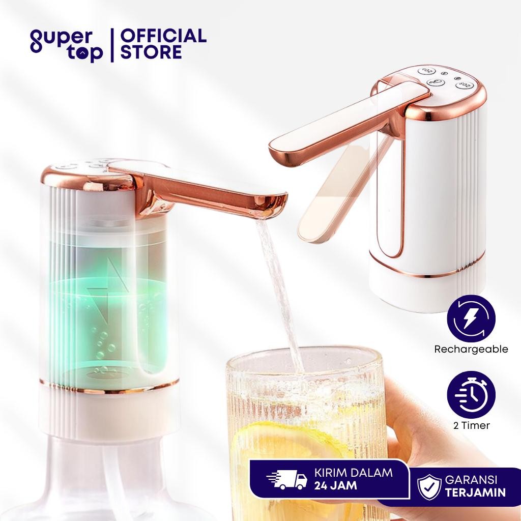 Jual Pompa Galon Elektrik Timer USB Rechargeable Water Electric Pump ...