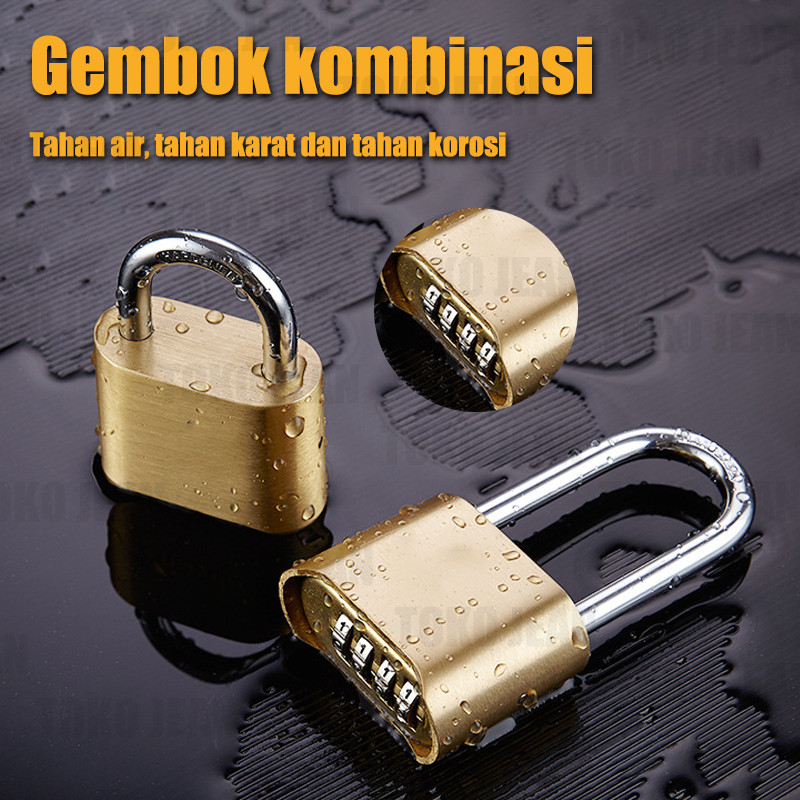 Jual Gembok Kombinasi Anti Potong Waterproof Gembok Kode Angka ...