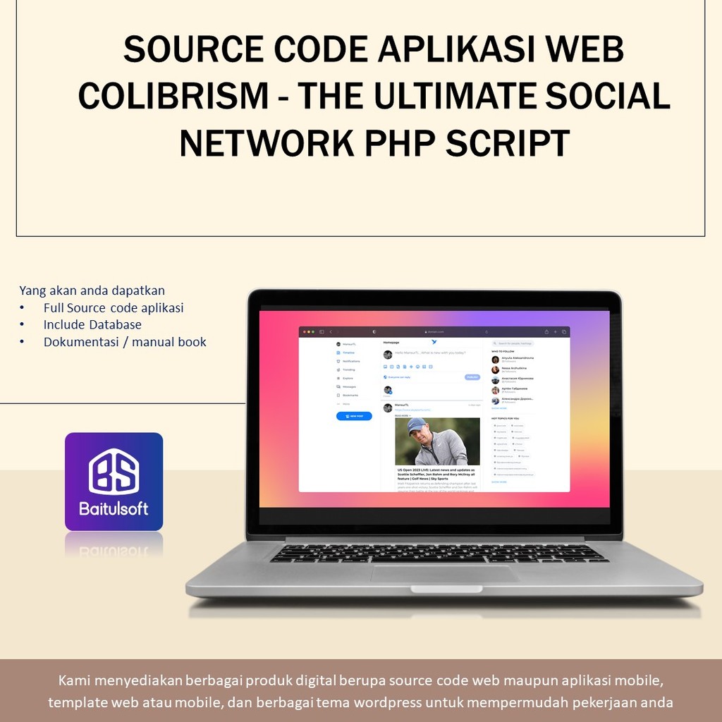 Jual SOURCE CODE APLIKASI WEB COLIBRISM - THE ULTIMATE SOCIAL NETWORK PHP SCRIPT | Shopee Indonesia
