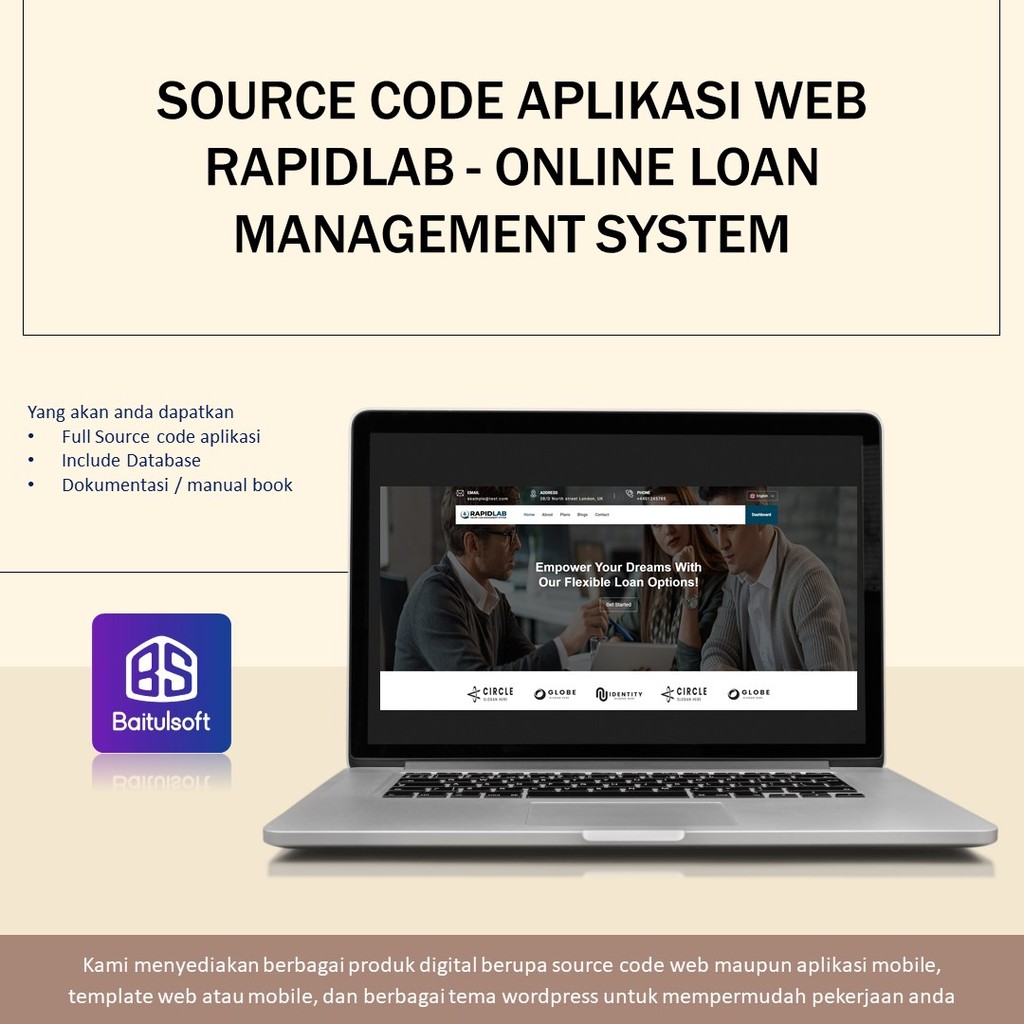 Jual SOURCE CODE APLIKASI WEB RAPIDLAB - ONLINE LOAN MANAGEMENT SYSTEM | Shopee Indonesia