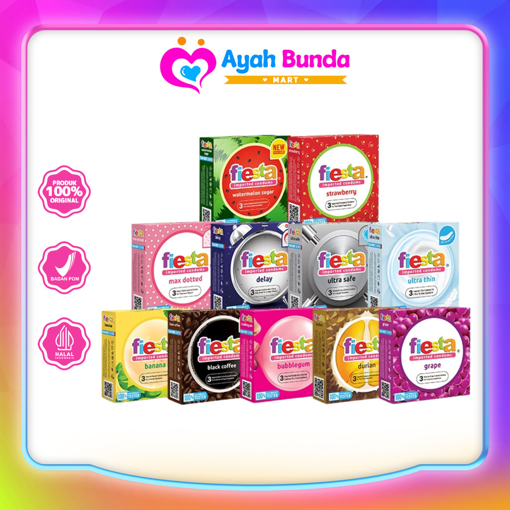 Jual Fiesta Kondom Berbagai Rasa - Durasi Main Tahan Lebih Lama | Ayah ...