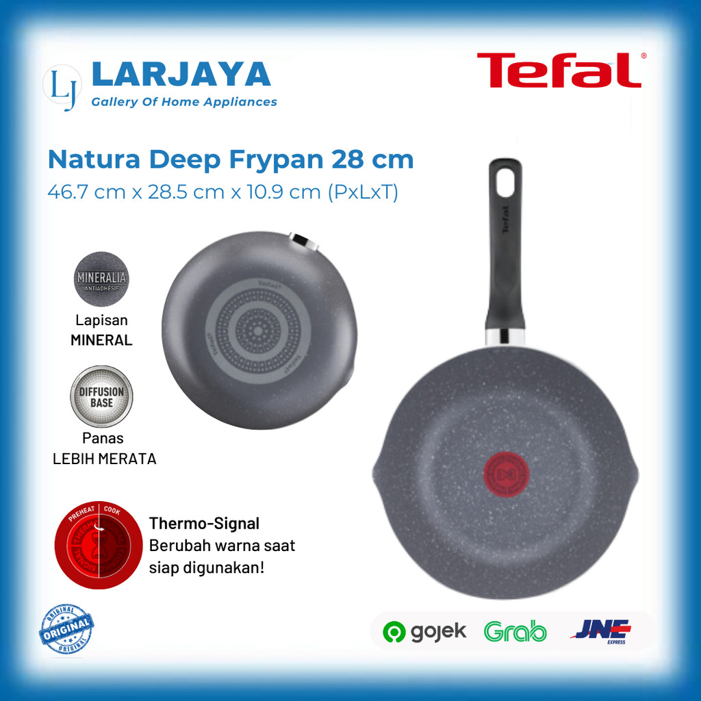 Jual Tefal Wajan Anti Lengket Natura Deep Frypan 28 cm | Shopee Indonesia