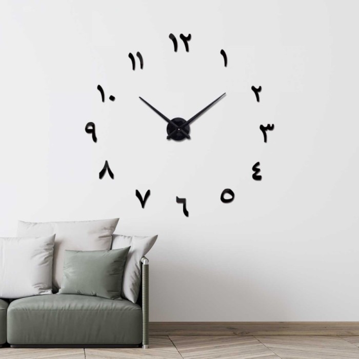 Jual JAM TEMPEL DINDING RAKSASA BESAR DIY 3D GIANT WALL CLOCK ANGKA ...