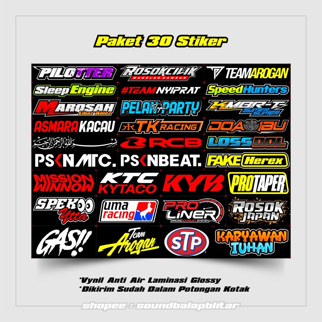 Jual Stiker Racing / Stiker Motor / Sponsor Rcb Racing Start Ohlins ...