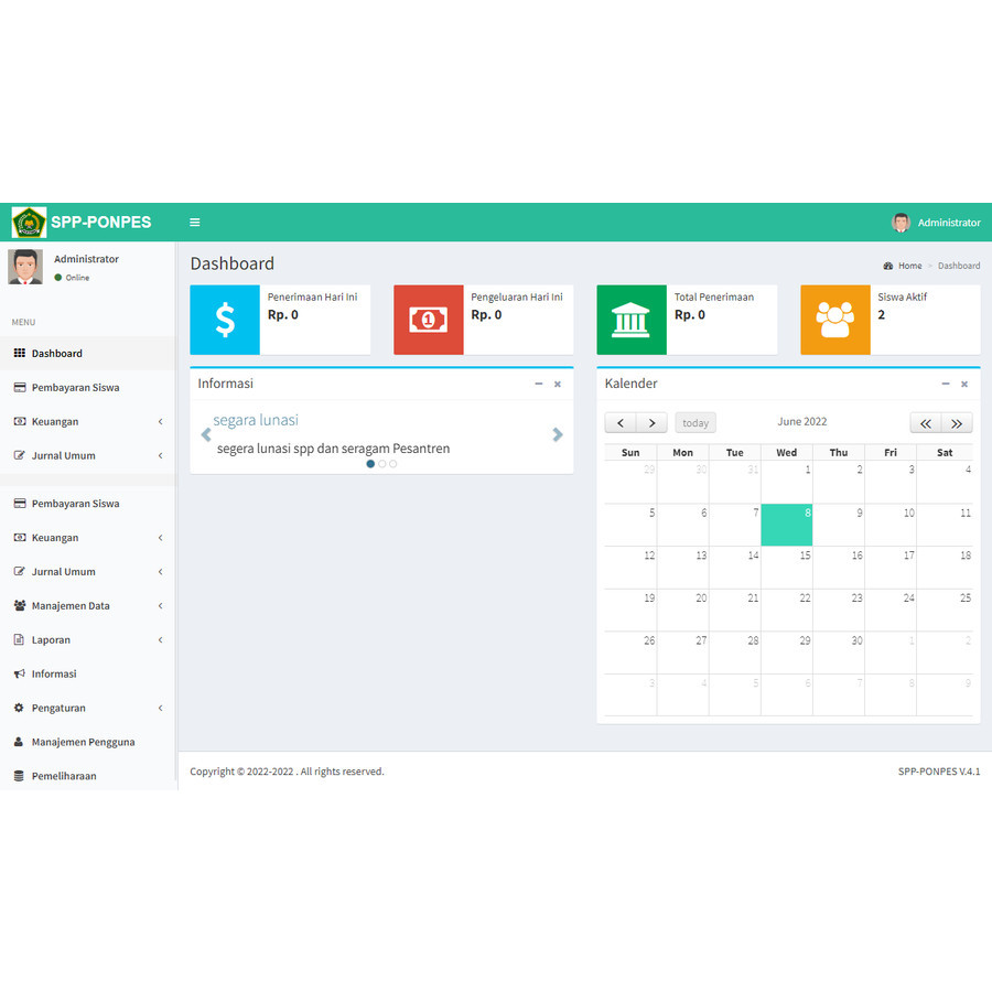 Jual Aplikasi Pembayaran SPP Berbasis Web Dengan Framework Codeigniter | Shopee Indonesia