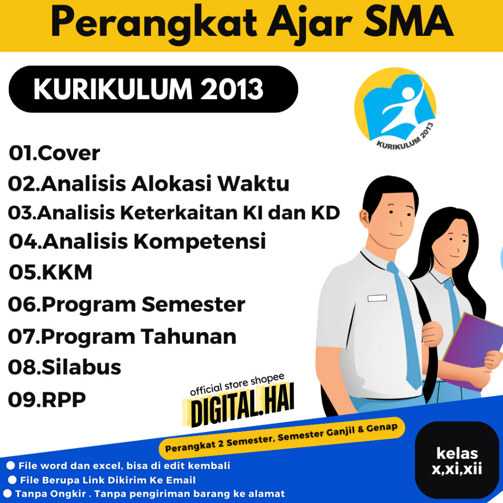 Jual Perangkat Ajar SMA Kelas 11 12 K13 - Kurikulum 2013 - Kurtilas ...