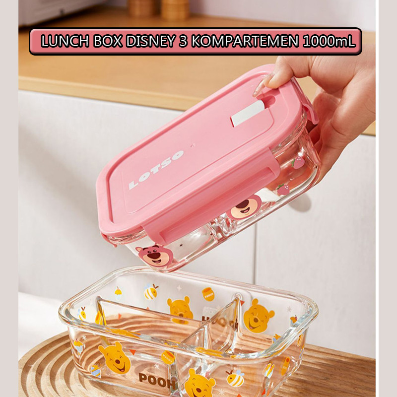 Jual ORIGINAL DISNEY LISENCE Tempat Makan Bekal Makan Lunch Box Kaca 3 ...