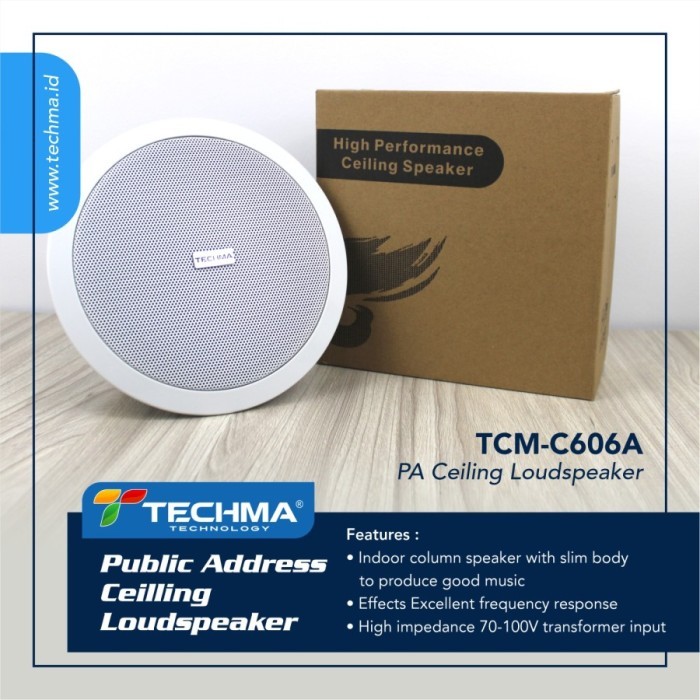 Jual Techma Ceiling Speaker 6watt TCM-C606A - Speaker Plafon | Shopee ...