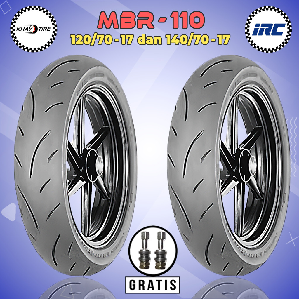 Jual Paket Ban Motor Soft Compound IRC MBR-110 120/70-17 + 140/70-17 ...