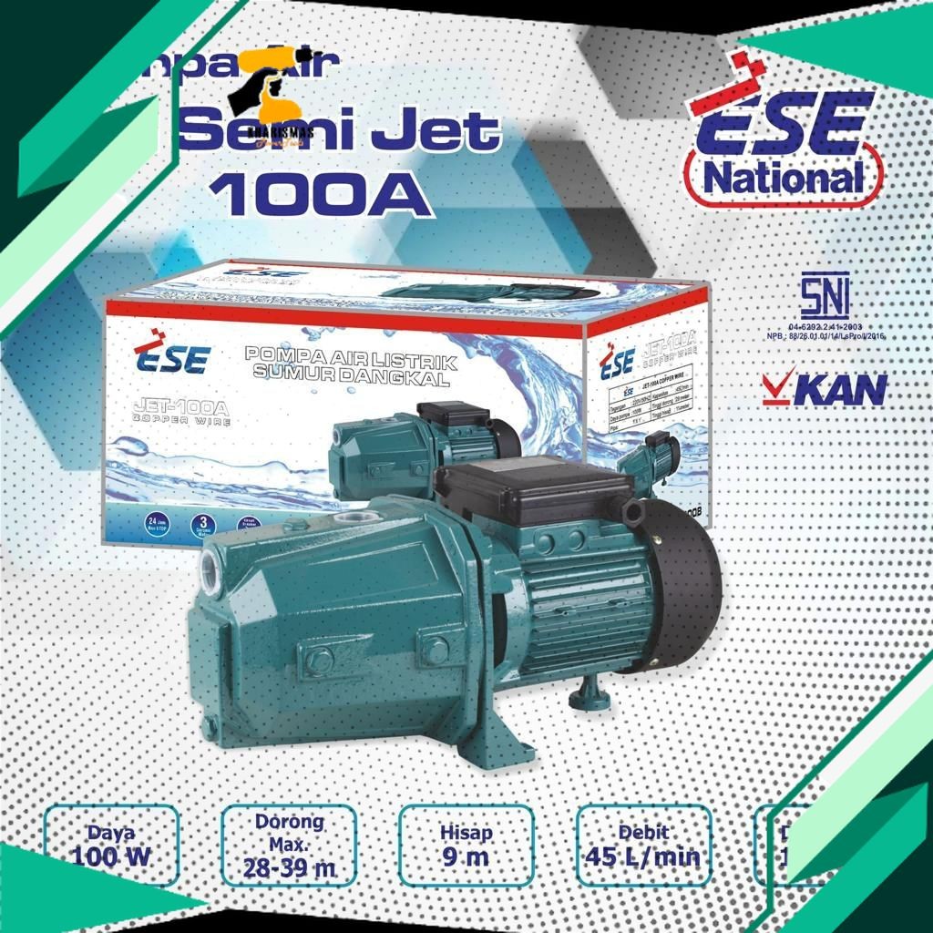 Jual MESIN POMPA AIR SEMI JET PUMP ESE NATIONAL JET 100A | Shopee Indonesia