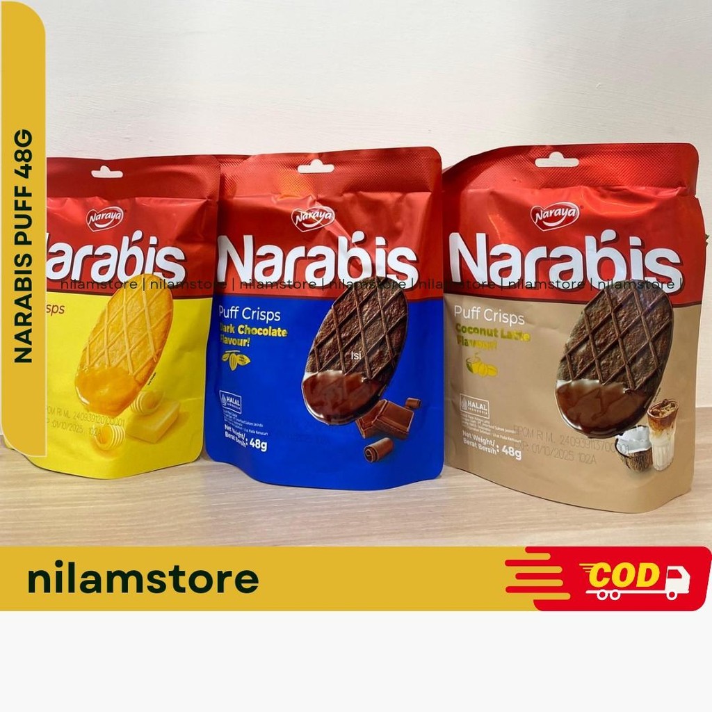 Jual Naraya Narabis Puff 48g - Narabis Butter Coklat Coconut latte puff ...