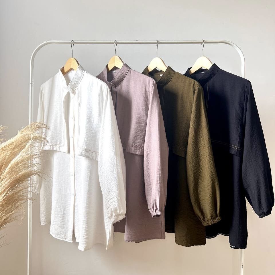 Jual AKAVI - OVIE LINEN LAYER SUPER JUMBO KEMEJA BIGSIZE ATASAN ...