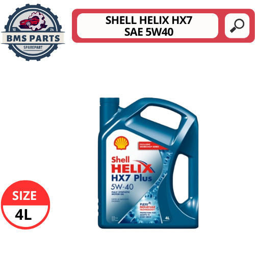 Jual OLI MESIN Shell Helix HX7 SAE 5W-40 4L Bensin Solar Diesel Gas ...