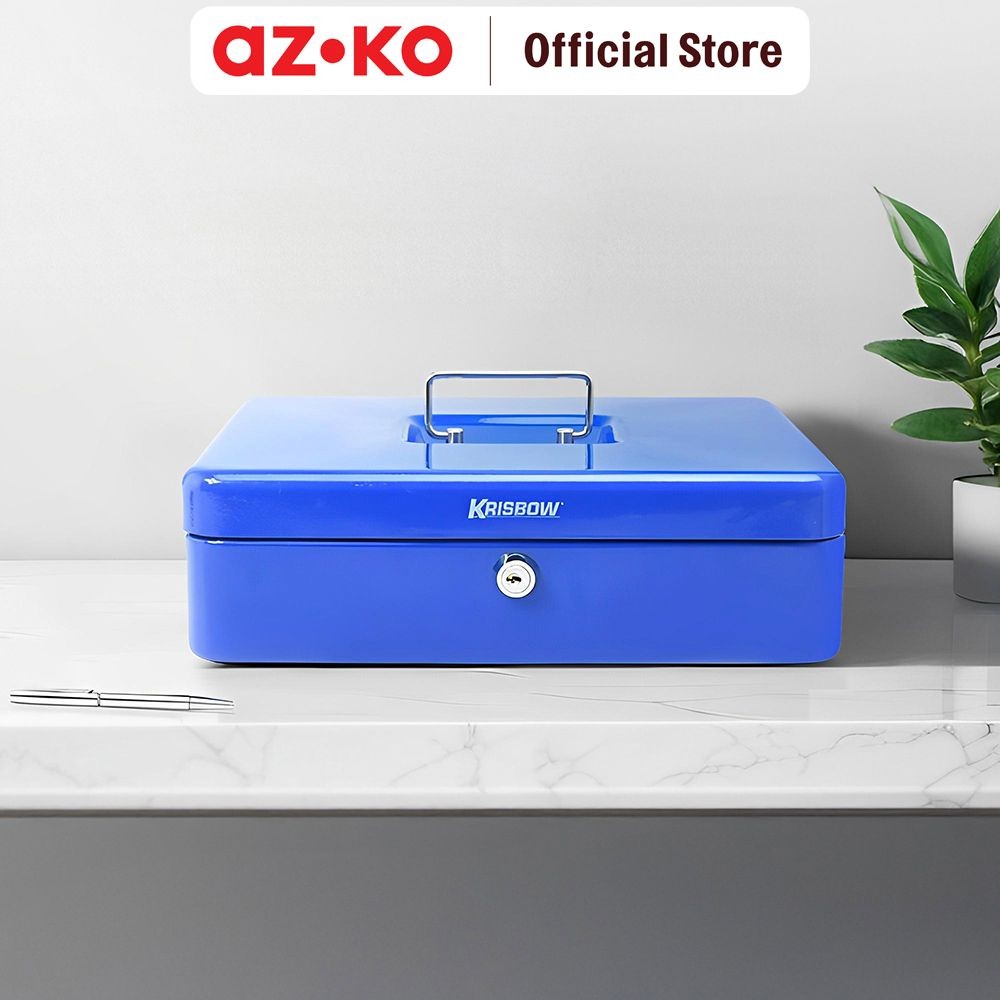 Jual AZKO Krisbow 12 inci Cash Box Ts0010 - Biru Tempat Uang Dengan ...