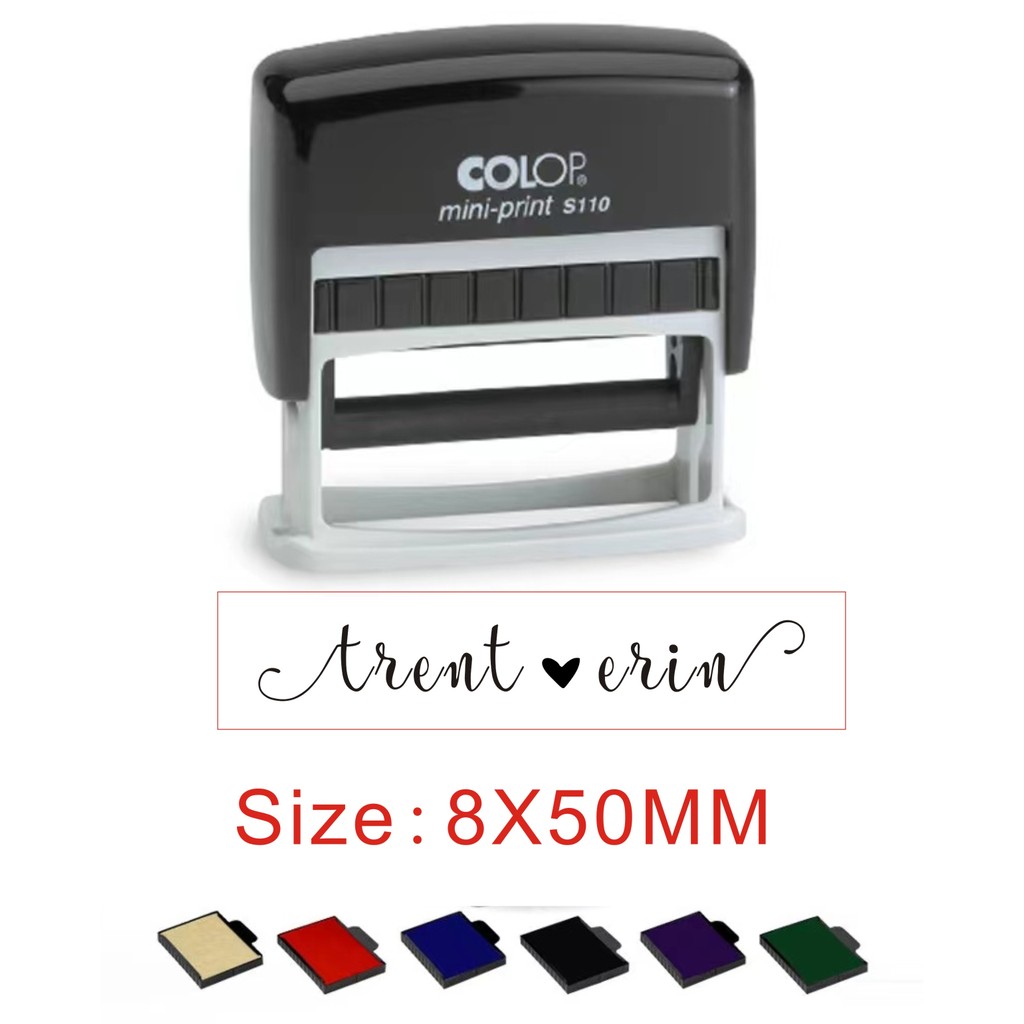 Jual Colpo back ink seal P series long text seal to figure custom seal ...