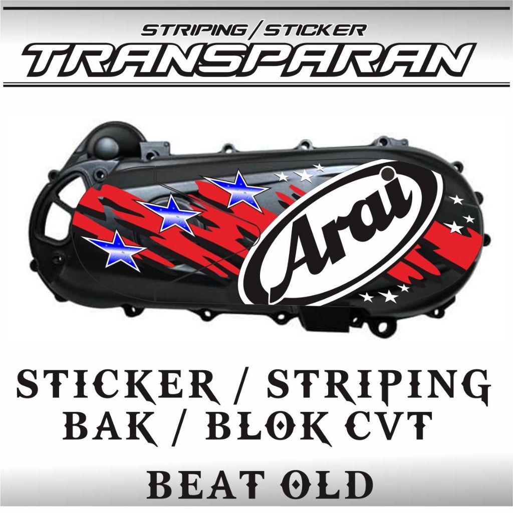 Jual Sticker Variasi Cover Block Cvt Arai Motip Variasi Sticker Bahan ...