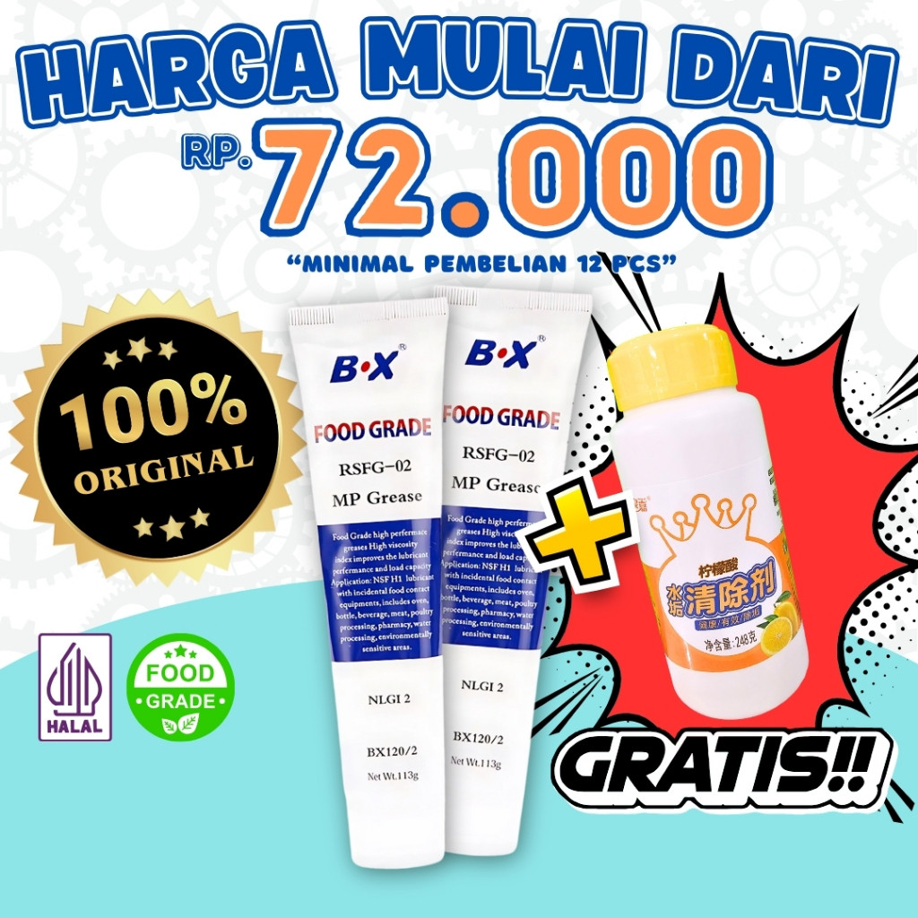Jual Pelumas Food Grade Grease BX-120/2 Grosir | Lubricant Vaseline ...
