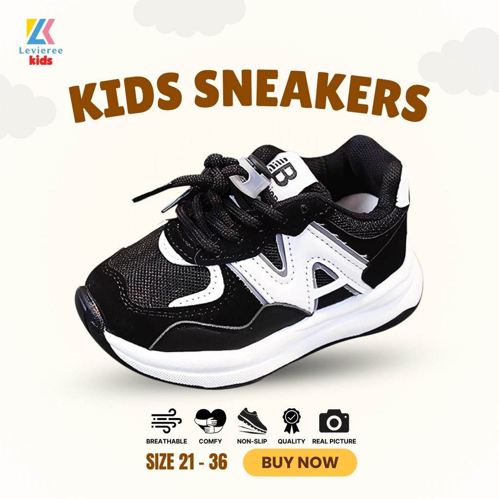 Jual LVRkids SIZE 21-36 Sepatu Sneakers Anak Motif Inisial N Bahan ...